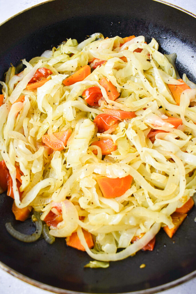 Cabbage Stir Fry with Tomatoes - Simply Balanced Home Cooking
